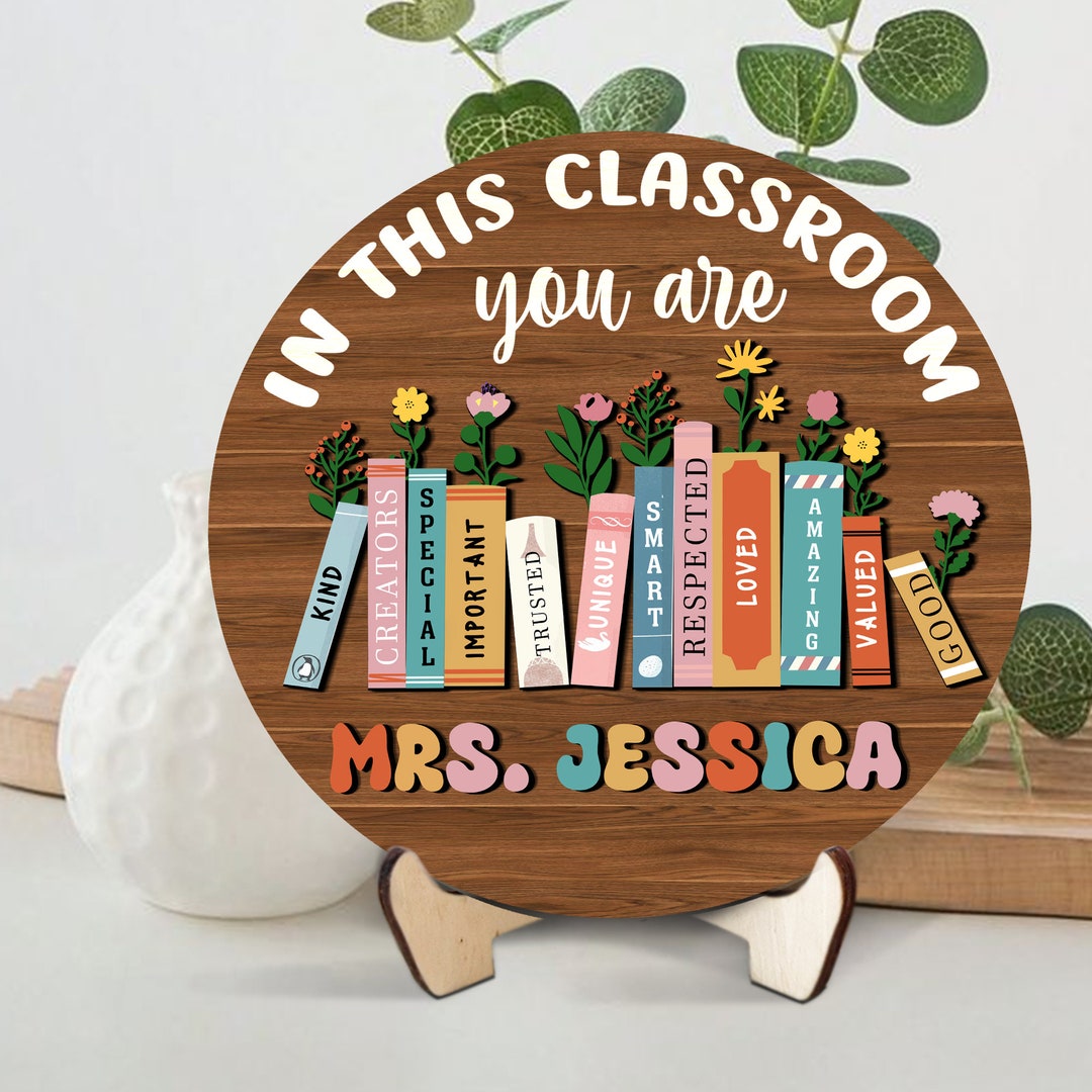 Personalized Classroom Door Hanger, Teachers Appreciation Gifts, Back ...