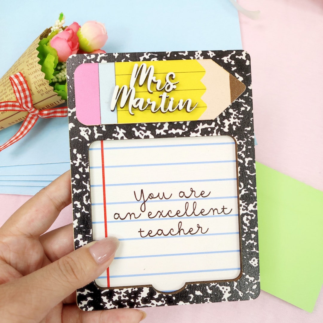 Custom Teacher's Notebook Note Pad, Personalized Teachers Name ...