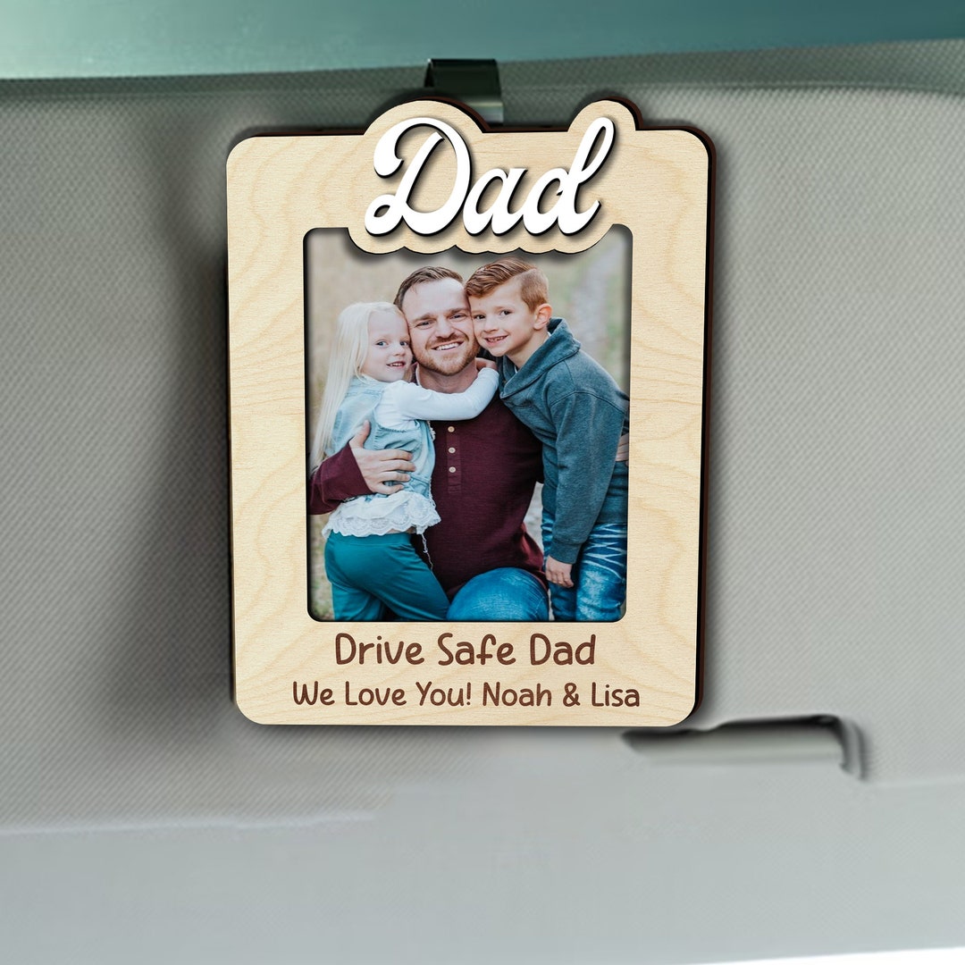 Personalized Dad Drive Safe Gifts, Custom Father's Day Car Visor Clip ...