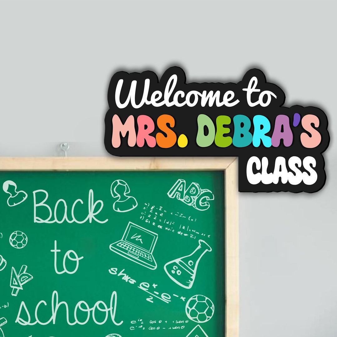 Personalized Class Board Corner Frame Decor, Custom Teacher's Name ...