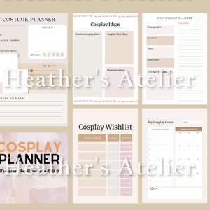 Digital Cosplay Planner, Cosplay Costume Planner, Cosplay Journal ...