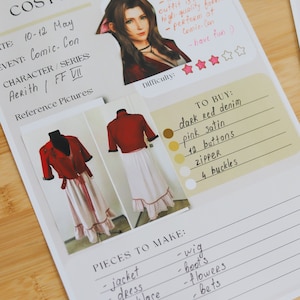 Digital Cosplay Planner, Cosplay Costume Planner, Cosplay Journal ...