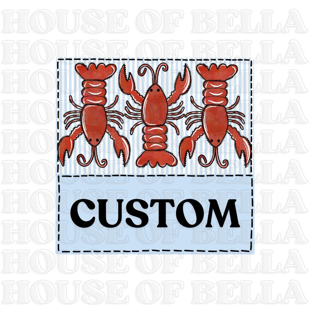 Blue Crawfish DTF Custom Crawfish Name Print Custom Cajun DTF Cajun Boy ...