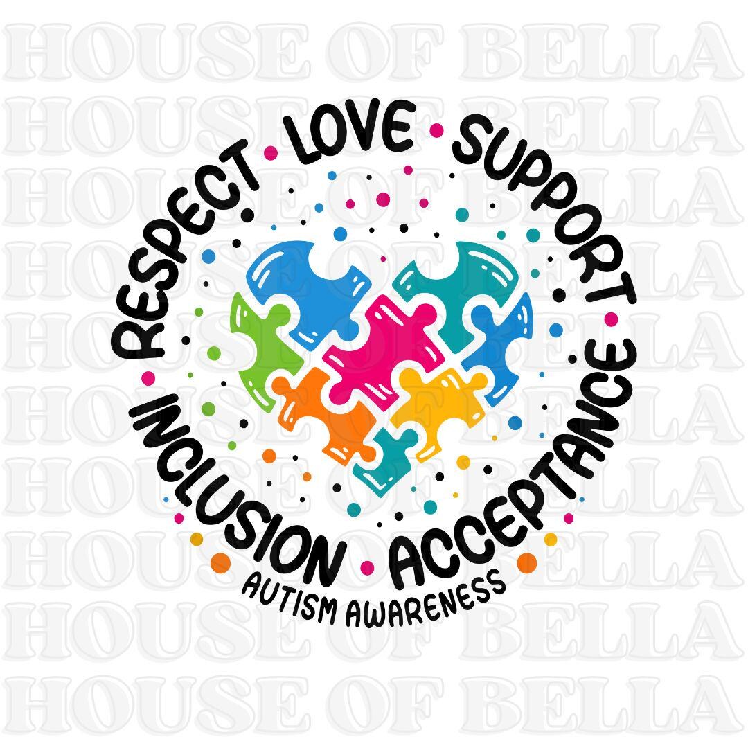 Autism Sticker Autism Acceptance Autism Love Sticker UVDTF Sticker ...