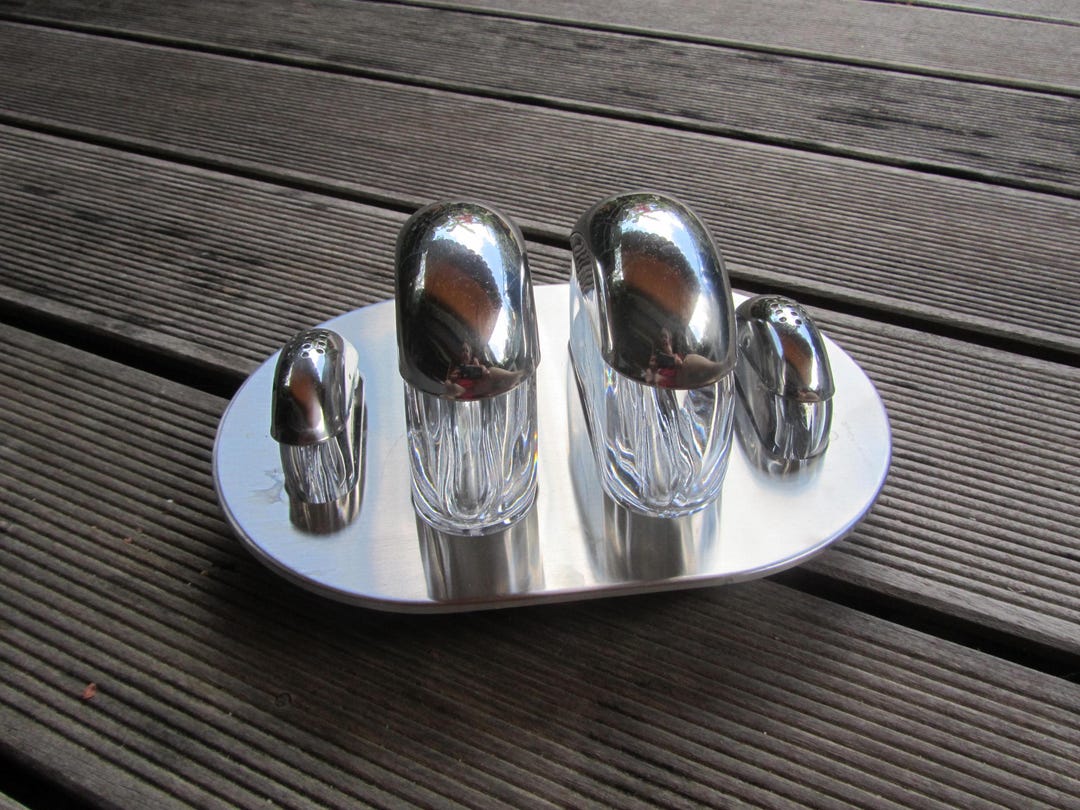 Vintage Condiment Set by Gottinghen Design Taddei - Sestini - Stainless ...