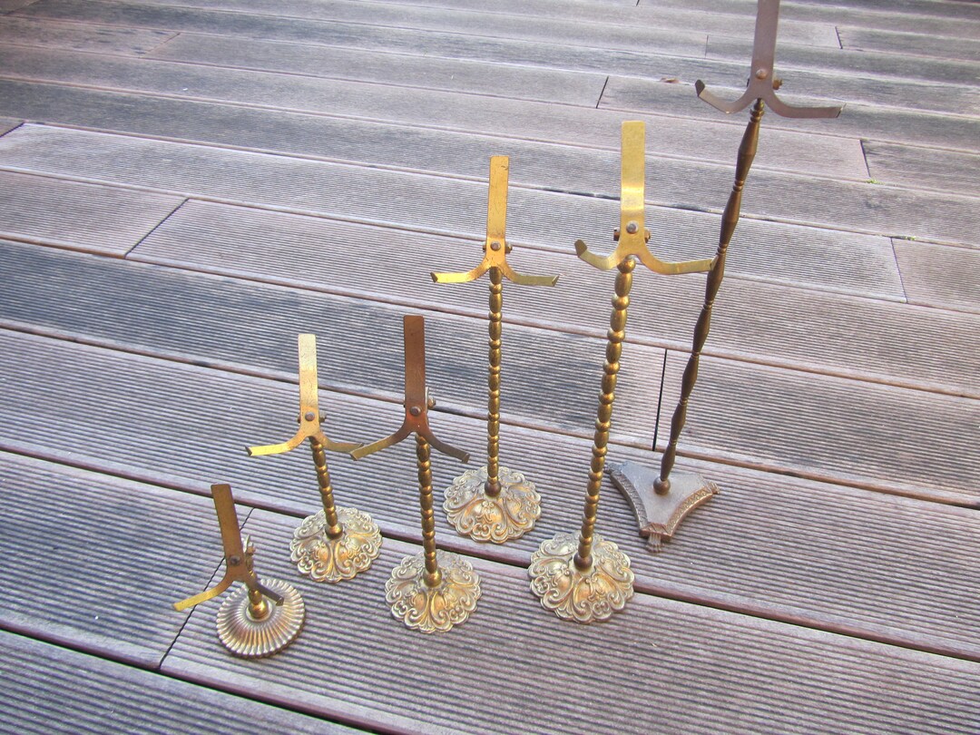 Vintage Display Stands in Various Sizes Made of Wrought Metal - 1960s ...
