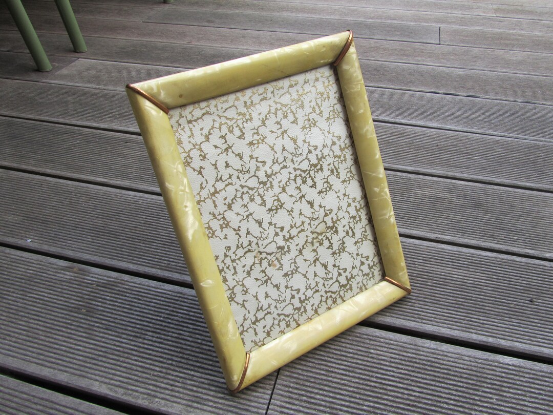 50s Photo Frame in Resin Metal and Wood in Cream Color - Etsy
