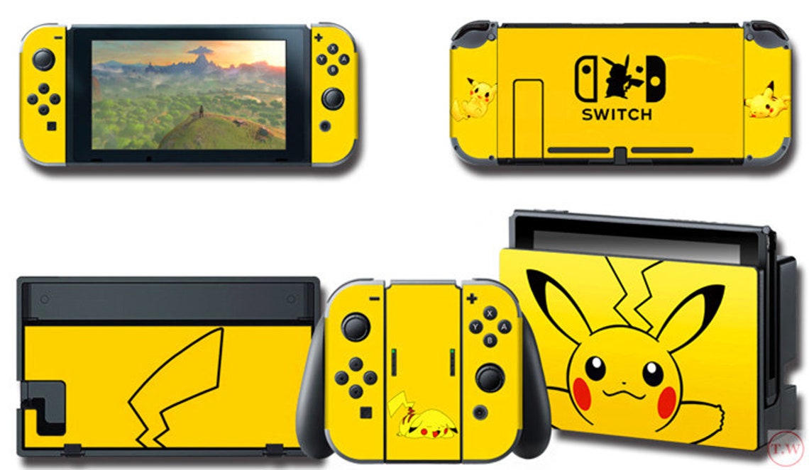 New Cute Pikachu Skin for the Nintendo Switch Gamer Console | Etsy