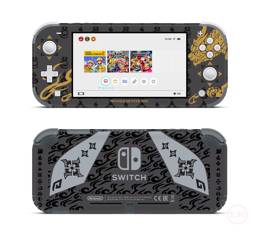 New Black Nintendo Switch Decal Vinyl Skin Wrap Sticker Switch Lite ...