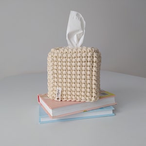 Square Tissue Box Cover Cochet Cover Box Cover Square Box Cover Summer ...