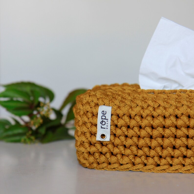 Mustard Tissue Box Cover Stylish Rectangular Box Cover Durable - Etsy