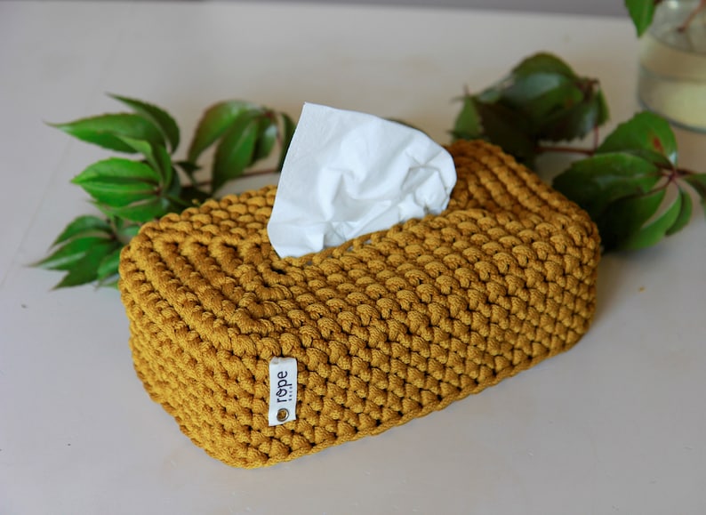 Mustard Tissue Box Cover Stylish Rectangular Box Cover Durable - Etsy