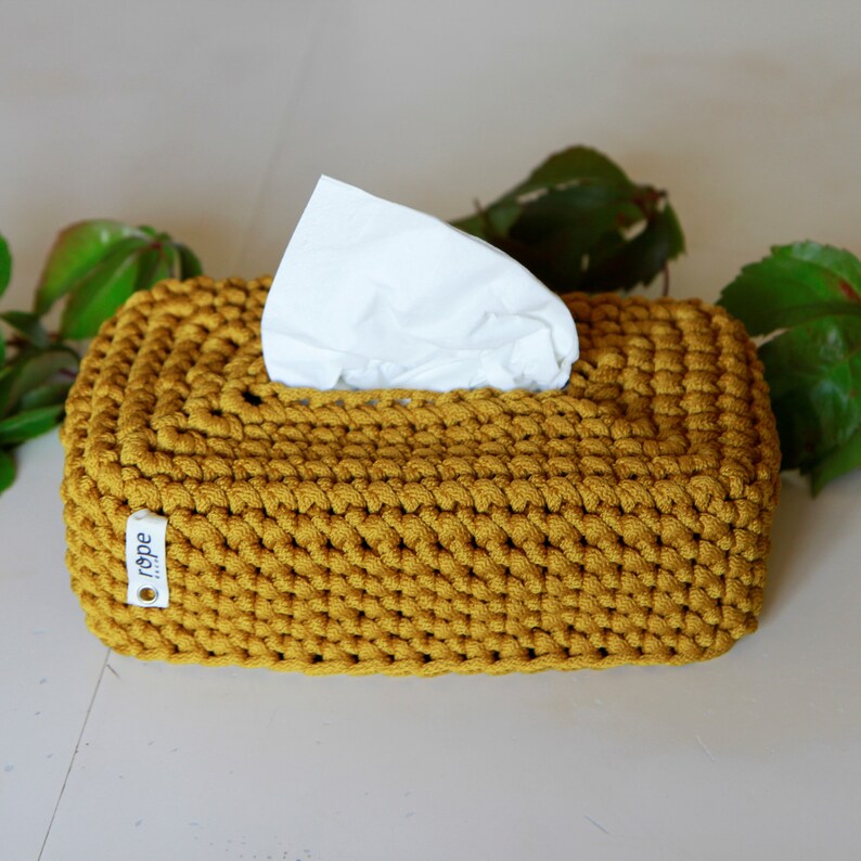 Mustard Tissue Box Cover Stylish Rectangular Box Cover Durable - Etsy