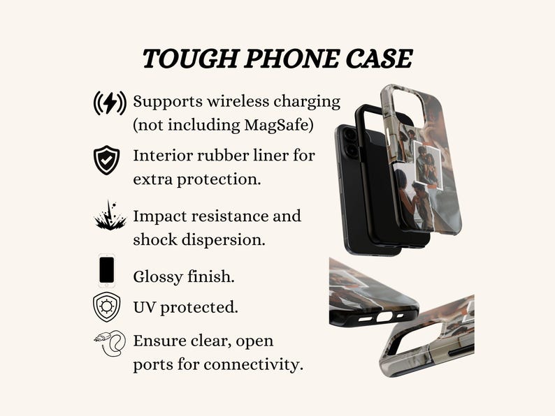 Collage Custom Phone Case Couple Picture Personalized Protective Cover ...