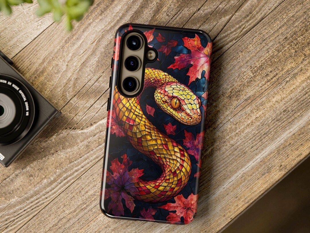 Snake Stained Glass Effect Tough Cases, Serpent Phone Covers, Reptile ...