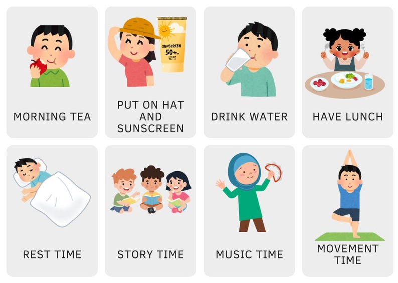 Printable Kids Routine Cards | Visual Schedule for Children | Daily ...