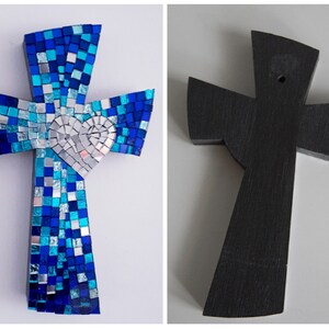 Shades of Blue Wall Cross With Elegant Gift Box Gift - Etsy