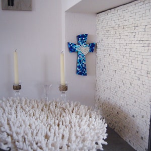 Shades of Blue Wall Cross With Elegant Gift Box Gift - Etsy