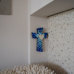 Shades of Blue Wall Cross With Elegant Gift Box Gift - Etsy