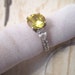 Jean Dousett Sterling Silver Large Canary Yellow CZ, Pear Shape Clear ...