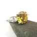 Jean Dousett Sterling Silver Large Canary Yellow CZ, Pear Shape Clear ...