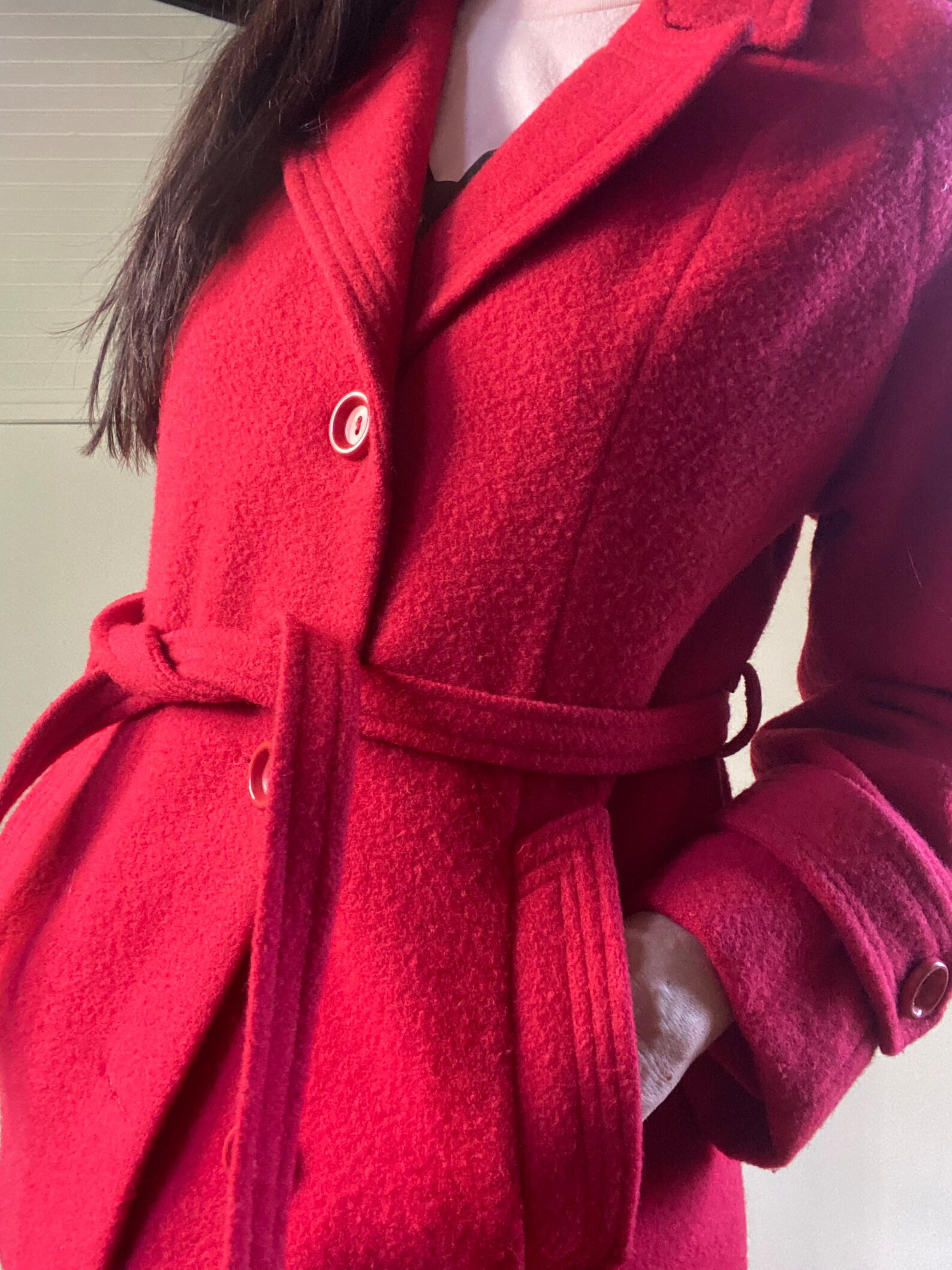 Red Vintage 60s Mod Wool Mini Coat Jacket - Etsy