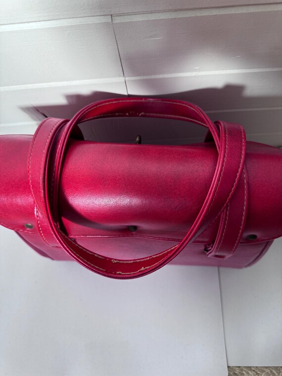 Vintage 1960s Red Vinyl Handbag - Gem