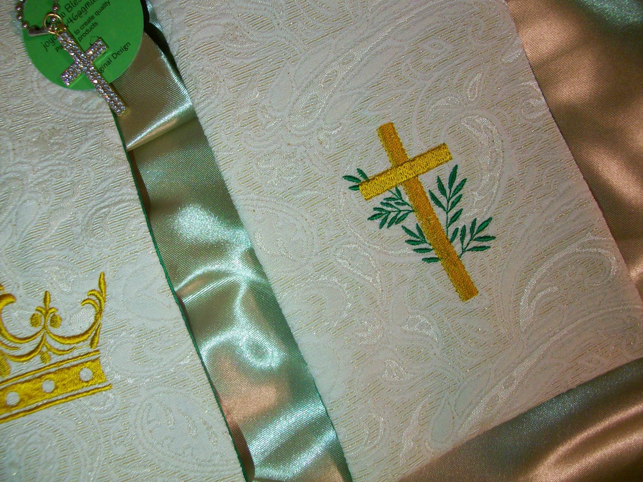 Cream Color Clergy Stole Paisley Embossed Print - Etsy