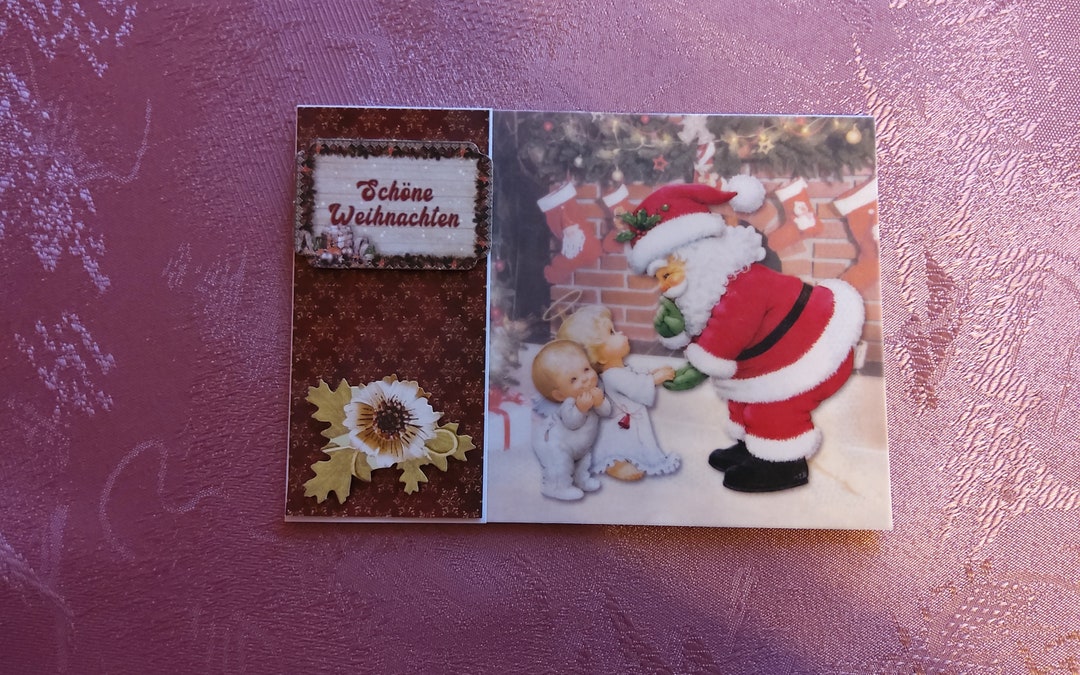 3D Christmas Card, Morehead, Santa Claus, Handmade, Unique - Etsy