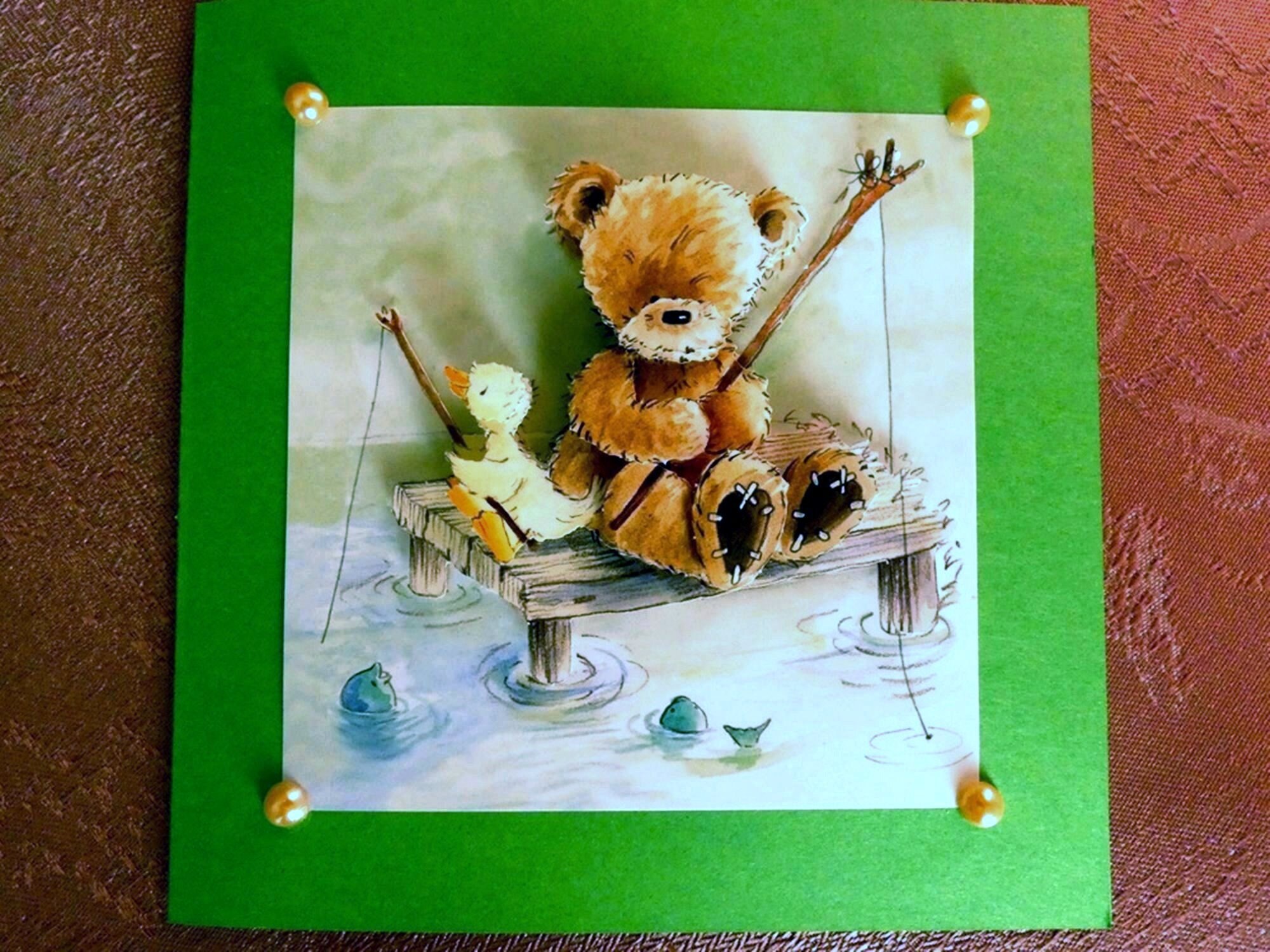 3D Bears Greeting Card Bears Greeting Card Handmade Card - Etsy UK