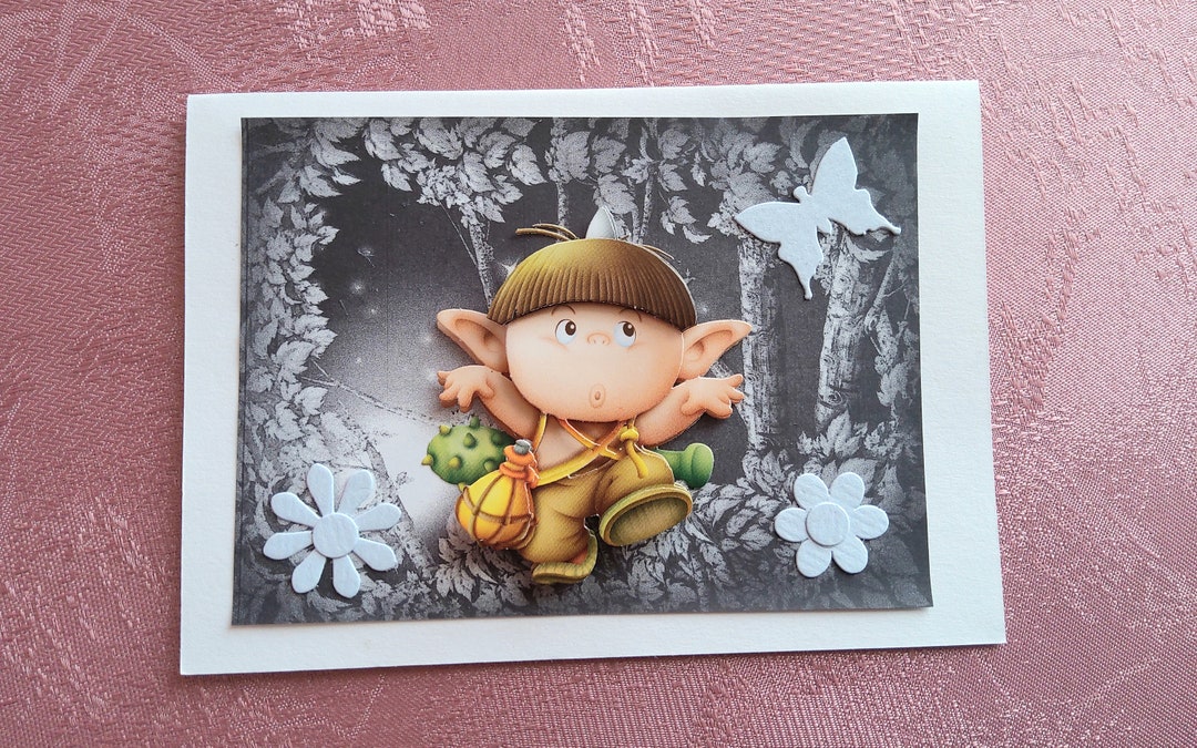 3d-troll Greeting Card, Greeting Card, Handmade Card, Troll in the ...