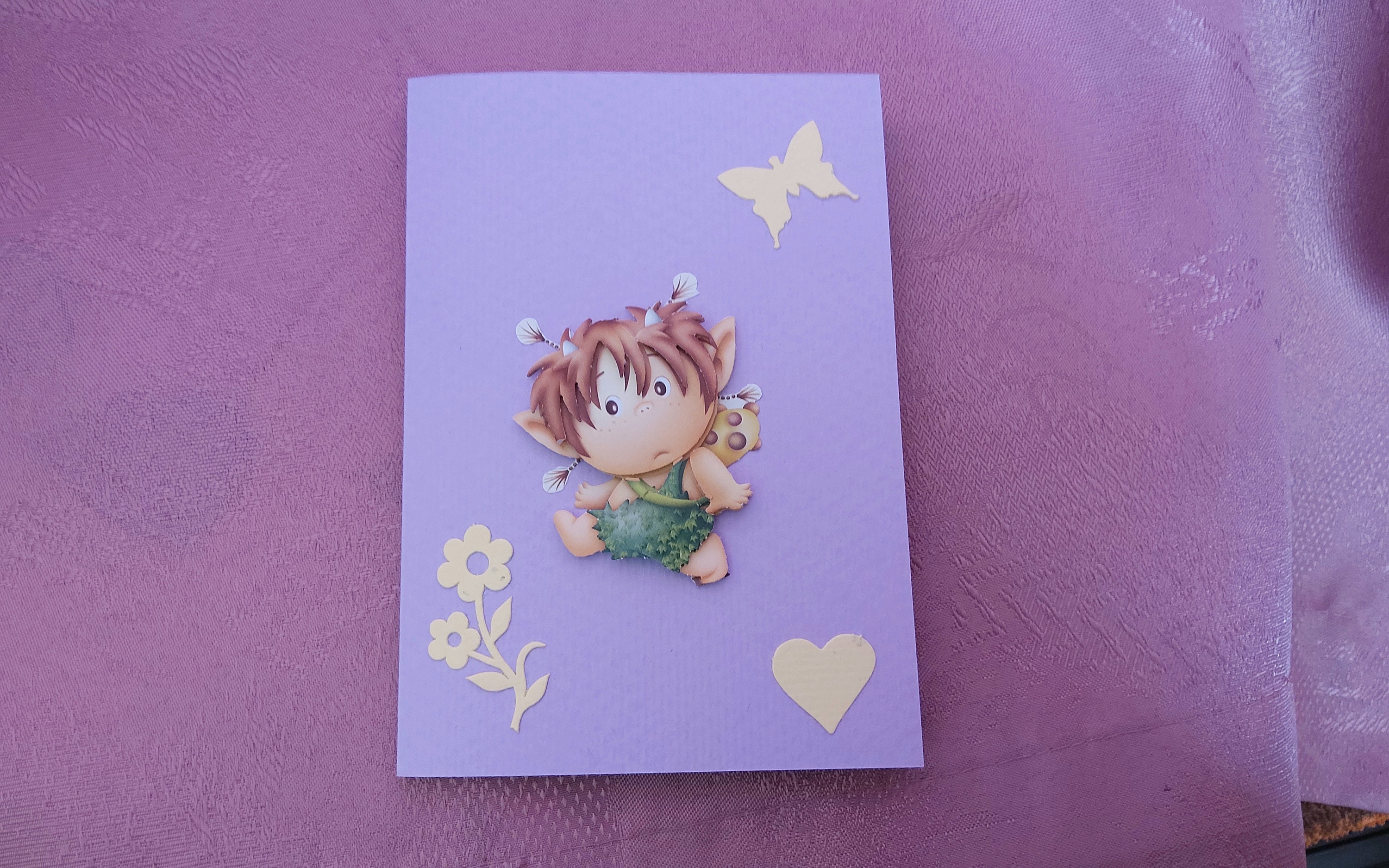 3d-troll Greeting Card, Greeting Card, Handmade Card, Troll Girl With ...