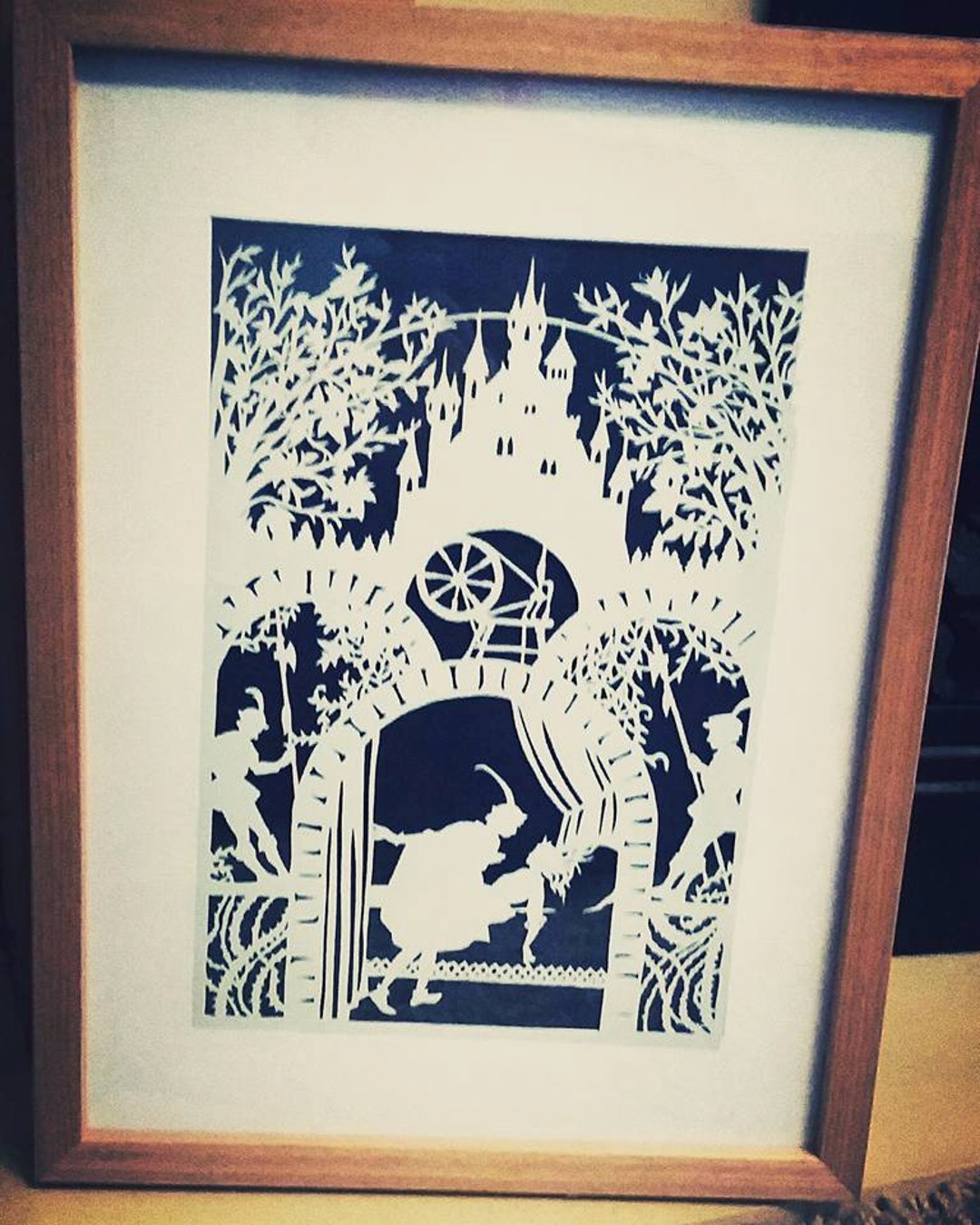 Sleeping Beauty Framed Papercut Princess Fairy Tale Present Gift ...