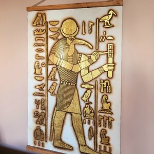 Egyptian God Thoth Original Painting, Thoth Art, Ancient Egypt God Art ...