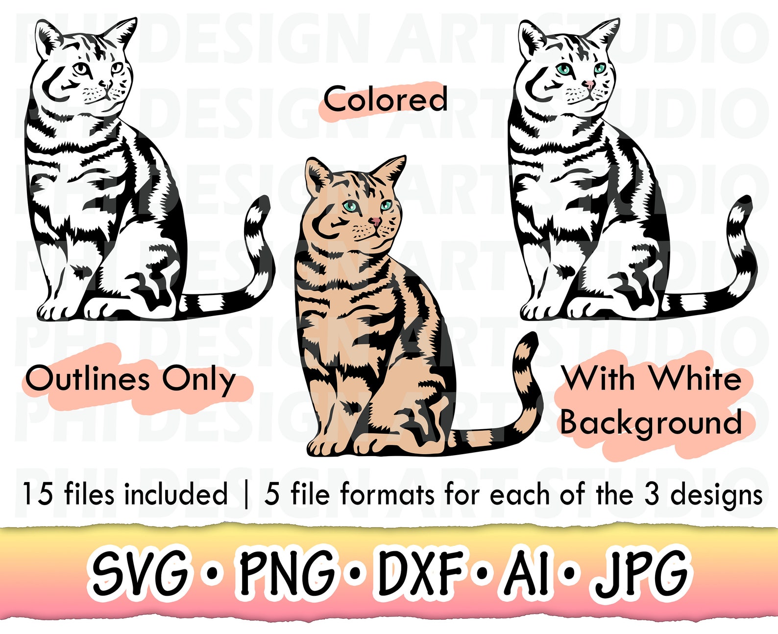 Katze SVG, realistische Katze-Svg-Dateien, Katze-Svg für Cricut, Katze ...