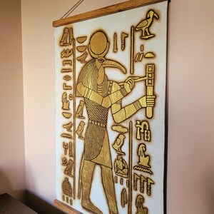 Egyptian God Thoth Original Painting, Thoth Art, Ancient Egypt God Art ...