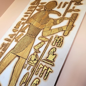 Egyptian God Thoth Original Painting, Thoth Art, Ancient Egypt God Art ...