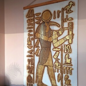 Egyptian God Thoth Original Painting, Thoth Art, Ancient Egypt God Art ...