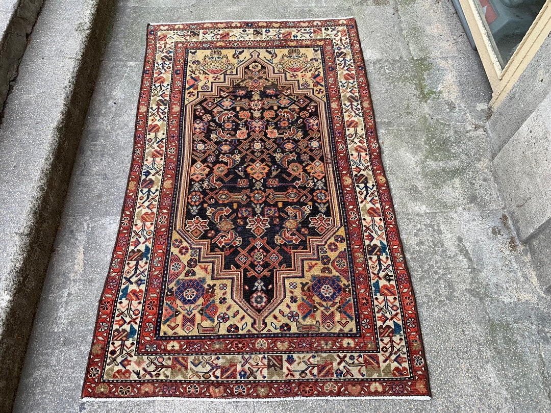 3'8'' X 6'5'' Free Shipping Area Carpet Village Rug Vintage Rug ...