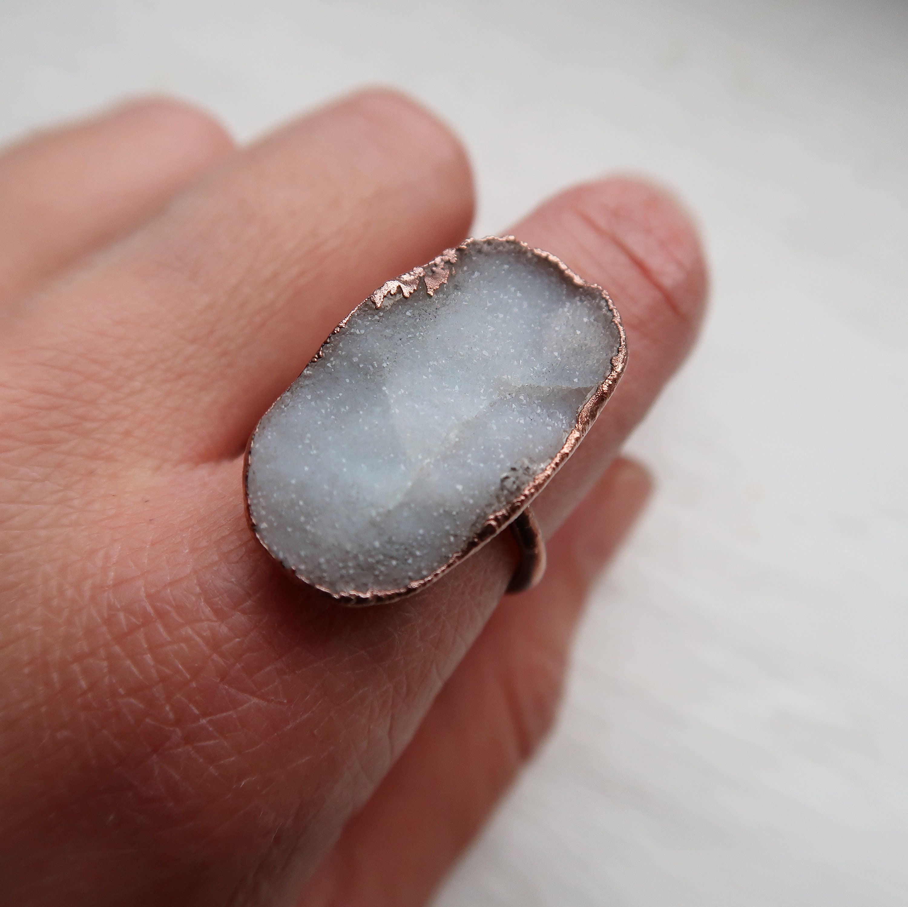 Druzy Ring size 7 | Etsy