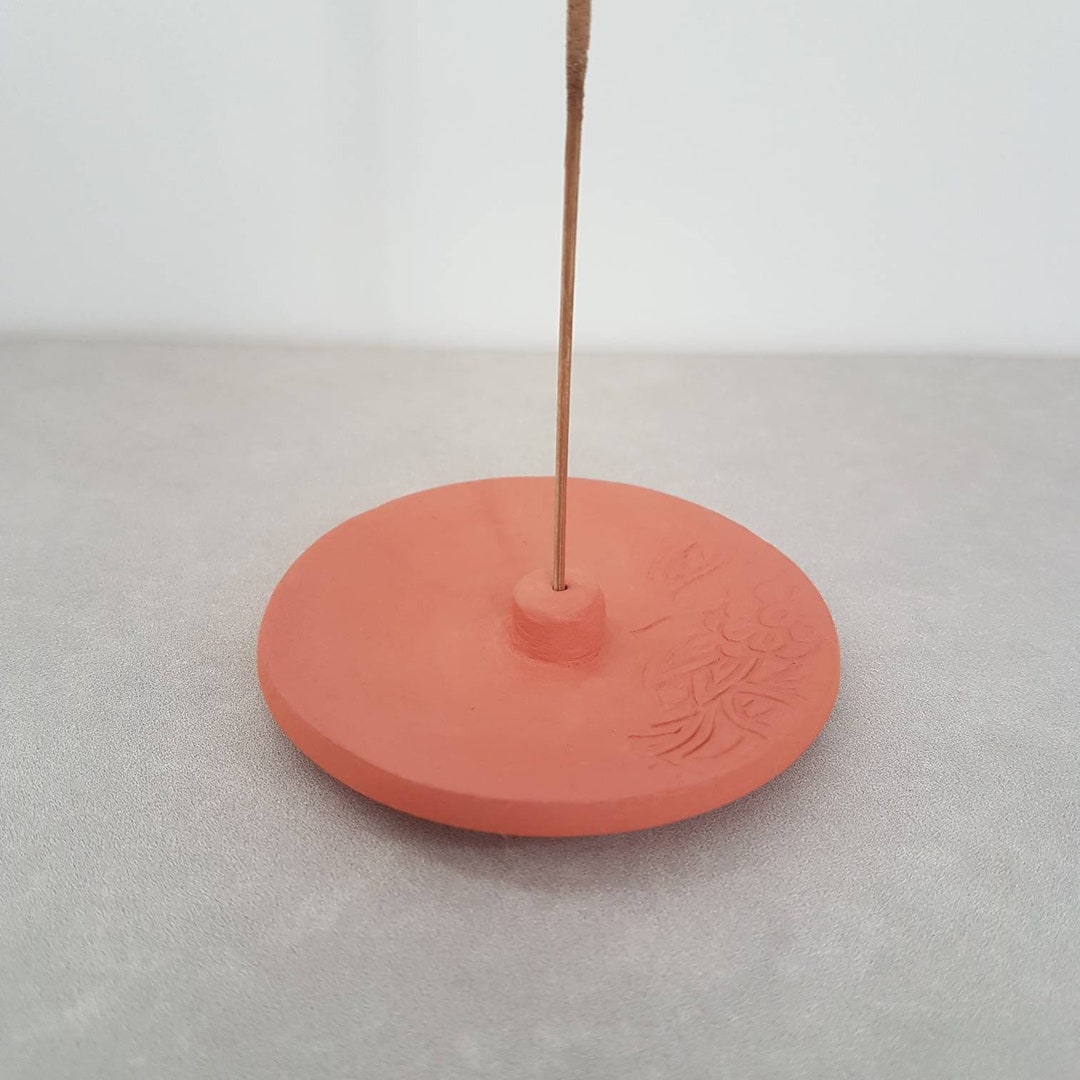 Terracotta Clay Incense Burner, Meditation Gift, Natural Present, Ash ...