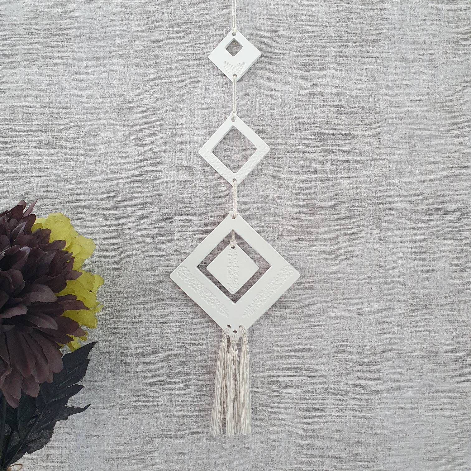 Clay and String Decorative Geomentric Wall Hanging Wall - Etsy Canada