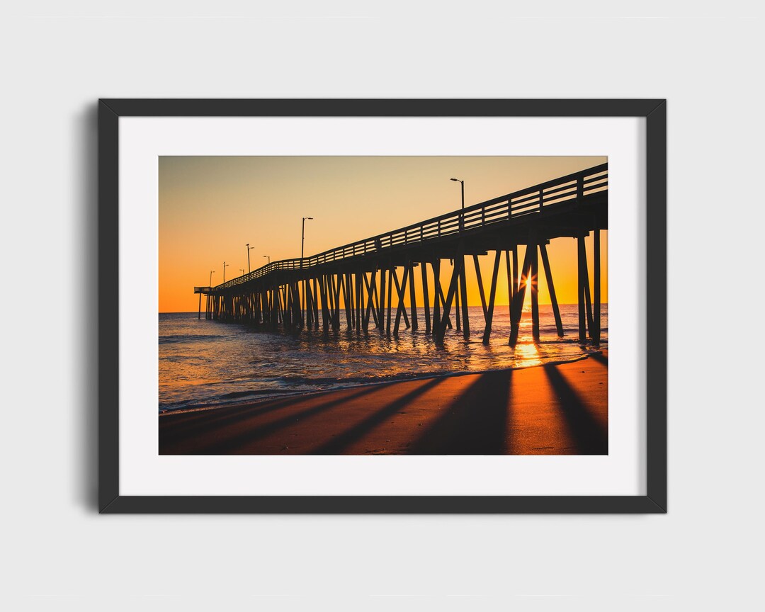 Coastal Sunrise Pier Fine Art Photo Print, Beach Sunset Seascape ...