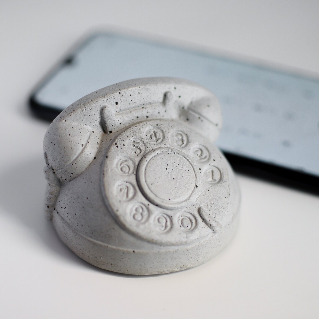 Concrete Retro Classic Dial Phone Paperweight, decoración superior de ...
