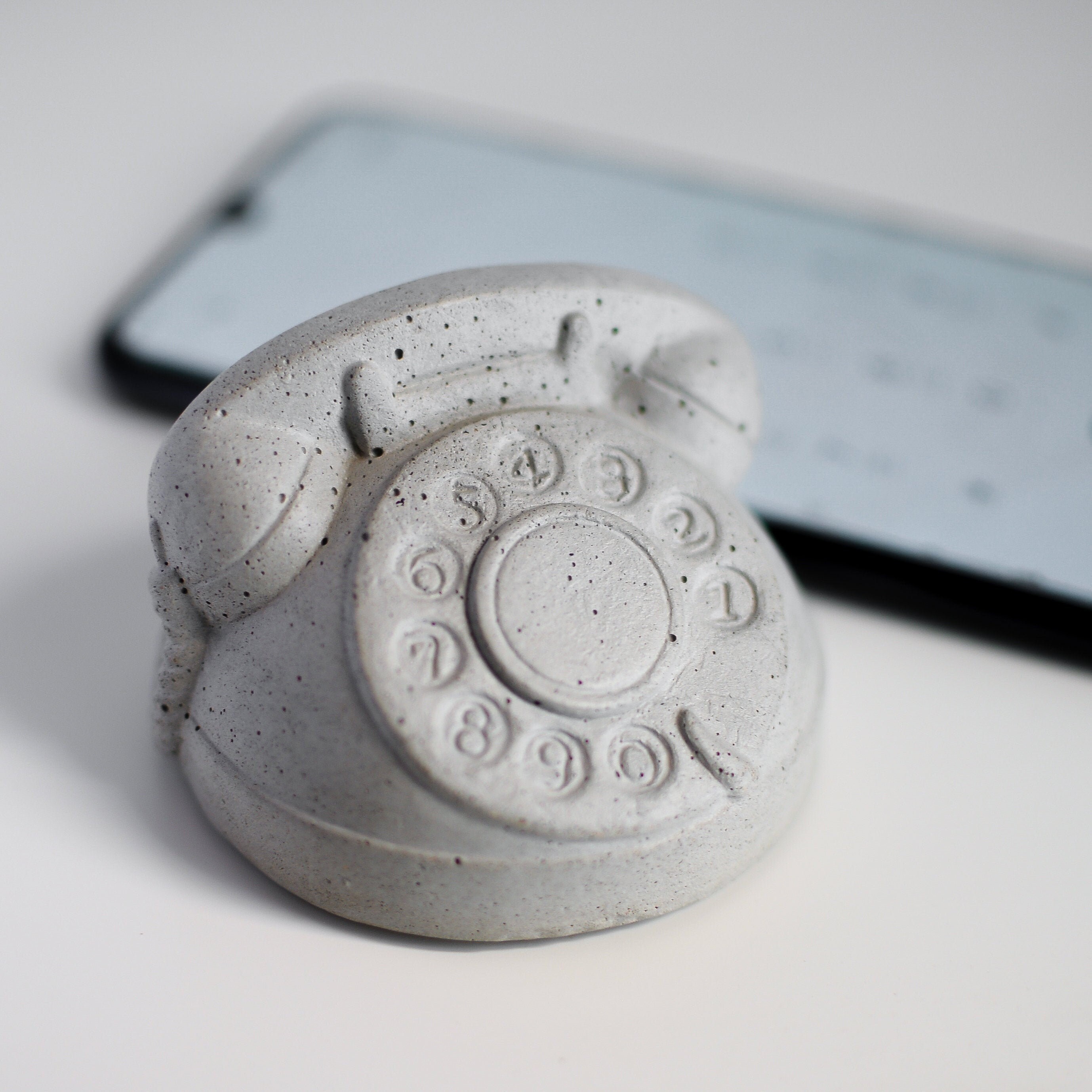 Concrete Retro Classic Dial Phone Paperweight, decoración superior de ...