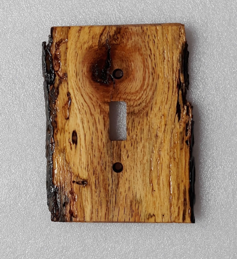 Live Edge Extreme Rustic Solid Oak Log Switch and Outlet Covers - Etsy