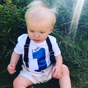 I Am 1-I Am One-personalised Age T-shirt-cake Smash T-shirt-1st ...