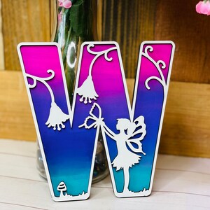 Fairy Wooden Letters - Laser Cut Letters for Wall - Nursery Wall Décor ...