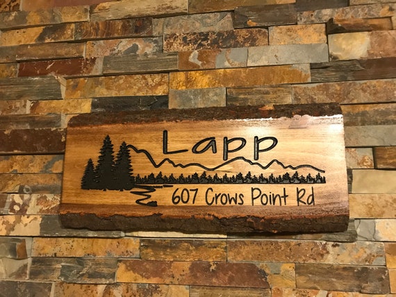 Custom Lake Address Sign Lake Sign Address Sign Mountain - Etsy
