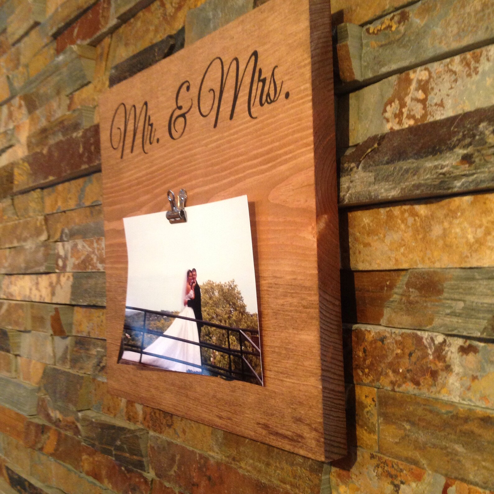 Black Wedding Countdown Wedding Photo Frame Wedding Gift | Etsy